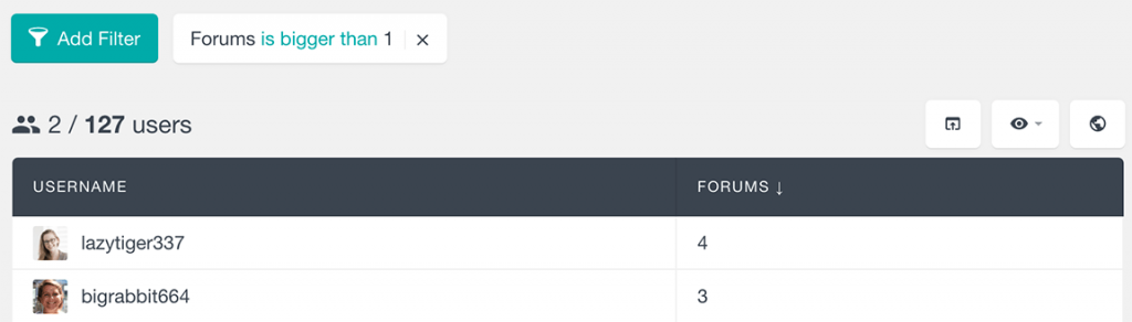 Filter and Analyze Your bbPress User Data - Users Insights