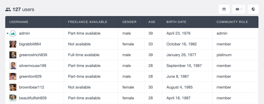 Ultimate Member Data and Search Filters - Users Insights