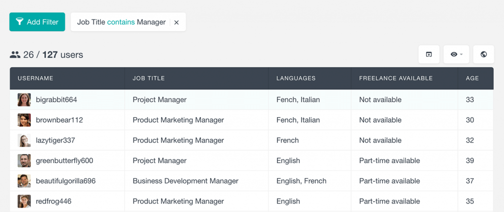 How to filter BuddyPress members by custom profile fields - Users Insights