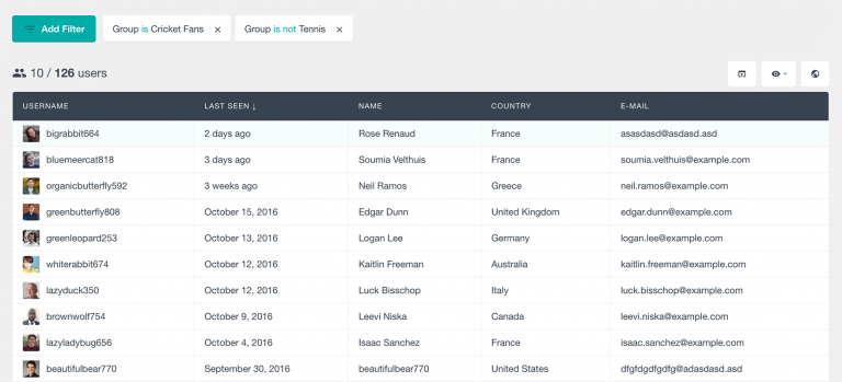 Search and Filter Your BuddyPress User Data - Users Insights