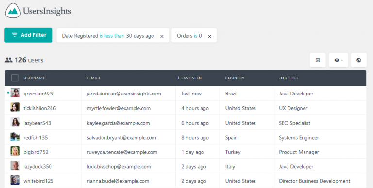 How to Find, Filter and Classify your WooCommerce Leads - Users Insights