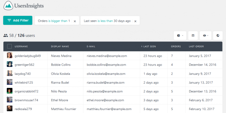 How to view and search WooCommerce customer order history - Users Insights