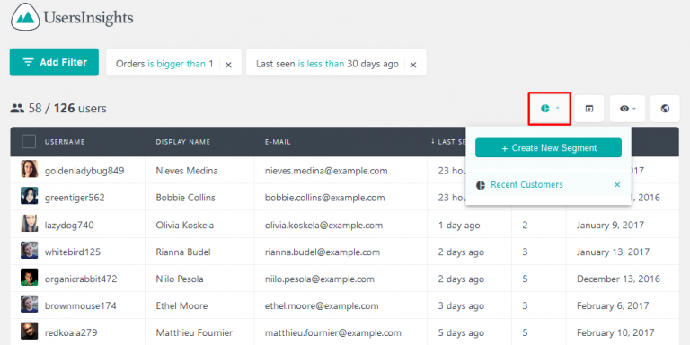 How to view and search WooCommerce customer order history - Users Insights
