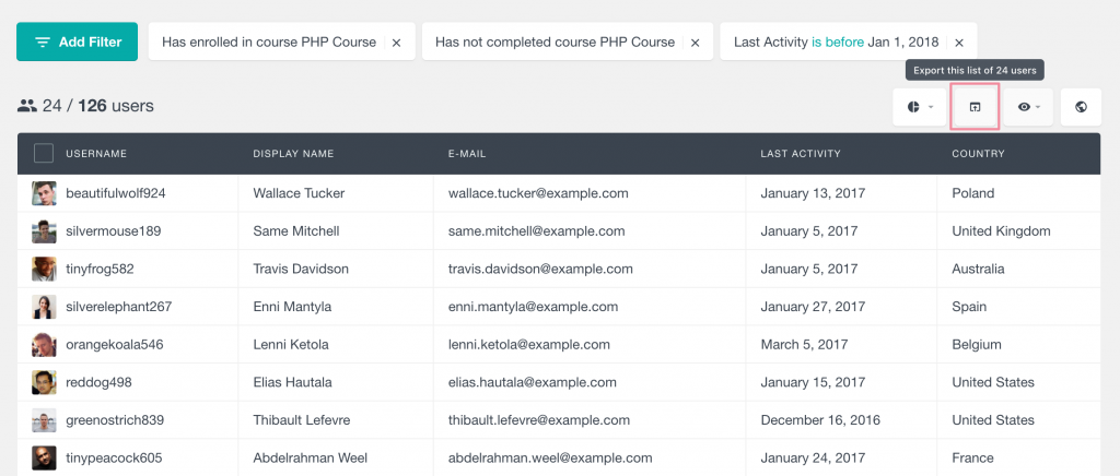How to find and re-engage your inactive LearnDash students - Users Insights