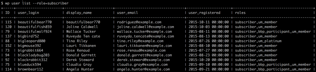 How to list and search WordPress users with WP CLI - Users Insights