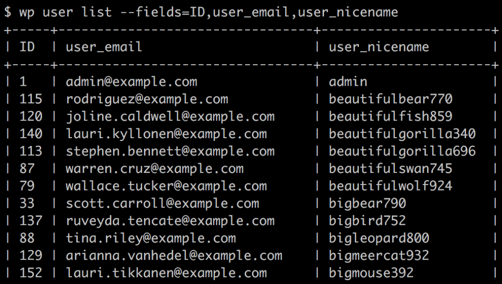 How to list and search WordPress users with WP CLI - Users Insights