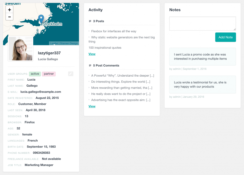 Ultimate Member Data and Search Filters - Users Insights