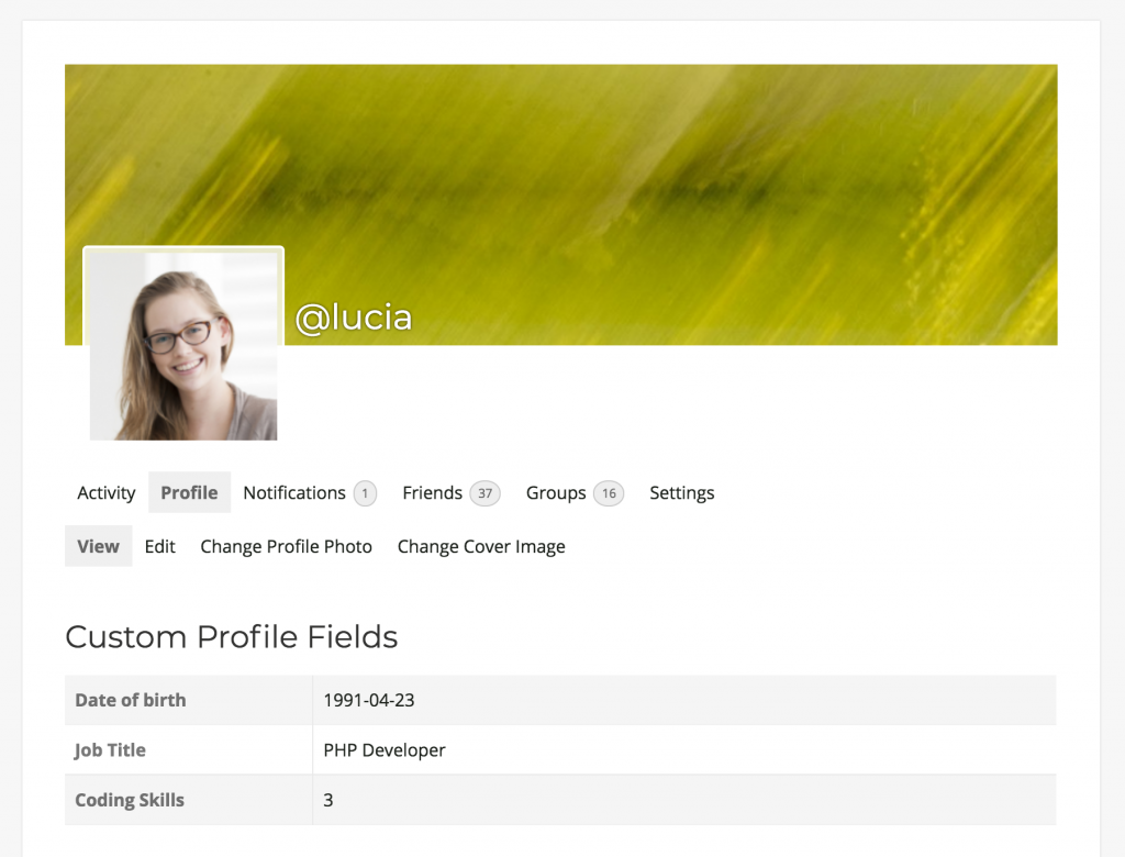 How to customize the BuddyPress profile page - Users Insights