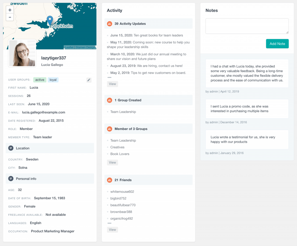 Search and Filter Your BuddyPress User Data - Users Insights