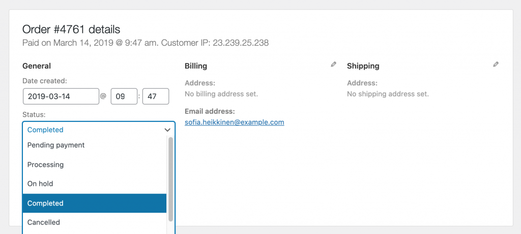 How to change WooCommerce order status programmatically - Users Insights