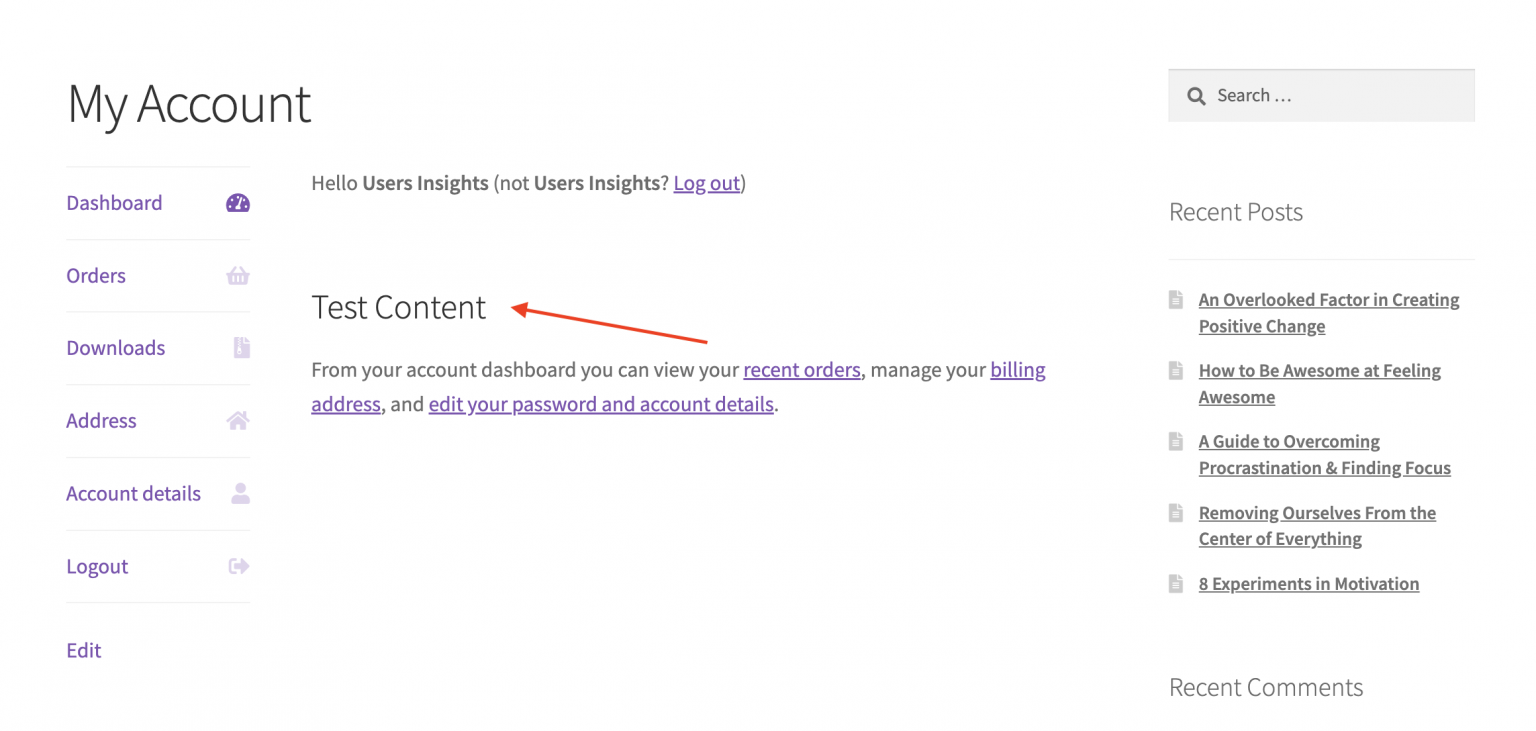 How To Customize The My Account Page In Woocommerce Users Insights