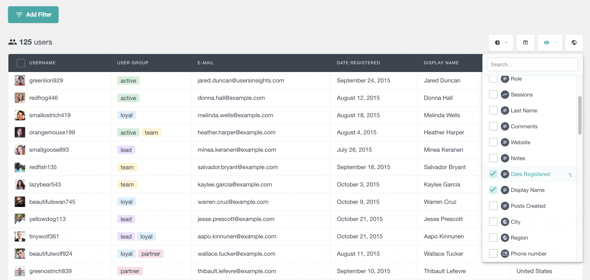 How to sort WordPress users by registration date - Users Insights
