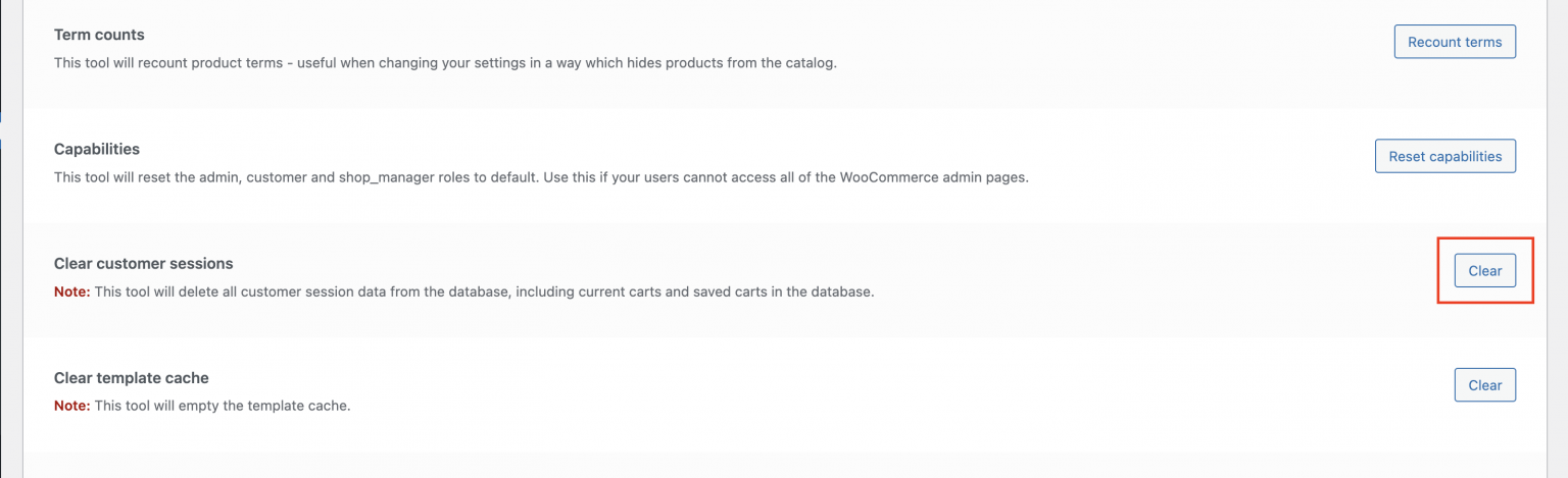 How to clear customer sessions in WooCommerce - Users Insights