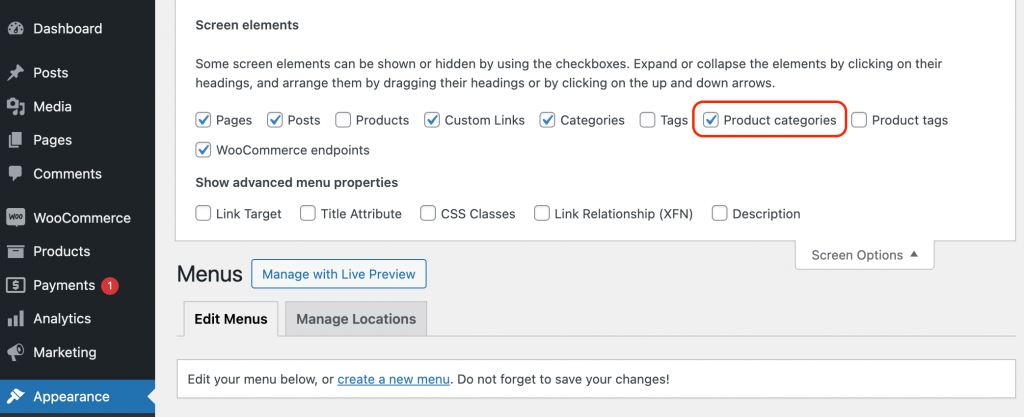 4 ways to add WooCommerce product categories to the menu - Users Insights