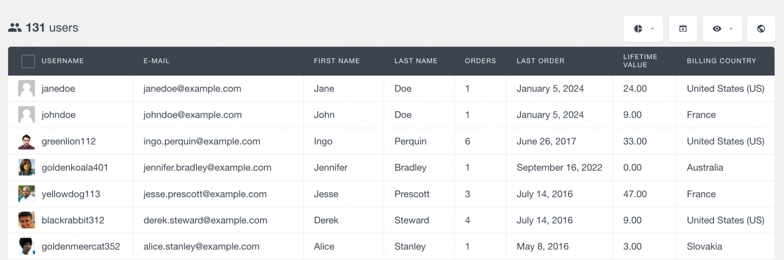How to create WooCommerce customers - Users Insights