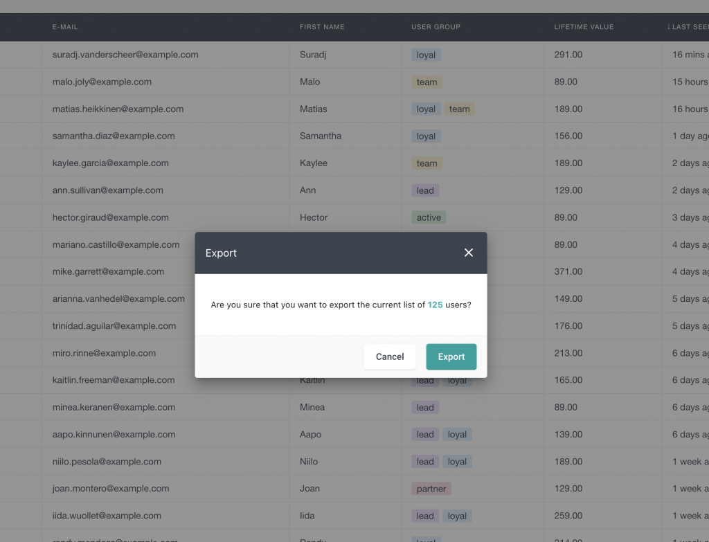 How to export WordPress users email addresses - Users Insights